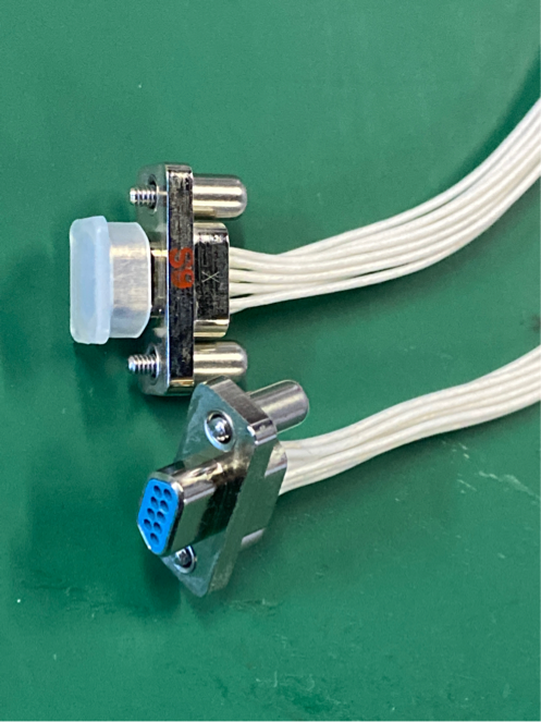 J30J-9TJ 9针 微矩连接器 D-sub mini麻花针 0.5米长特氟龙线