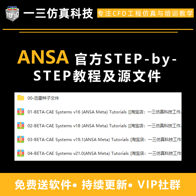 ANSA学习指南 官方教程tutorials源文件送ANSA V13~V23安装包教程