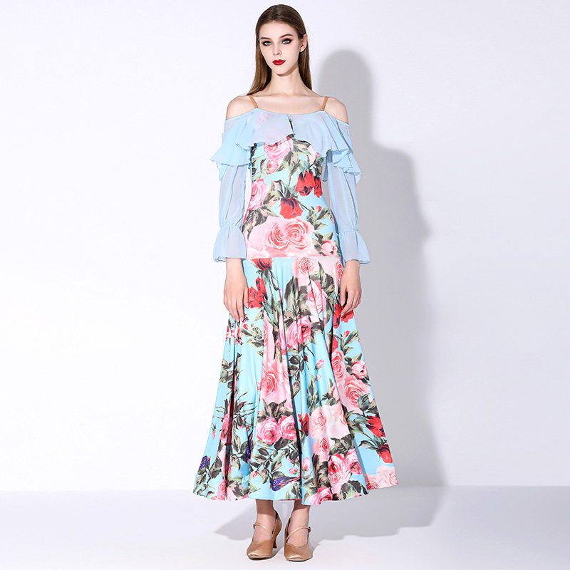 My883 ballroom dance costume: paisley chic for a dreamy, modern dance ...