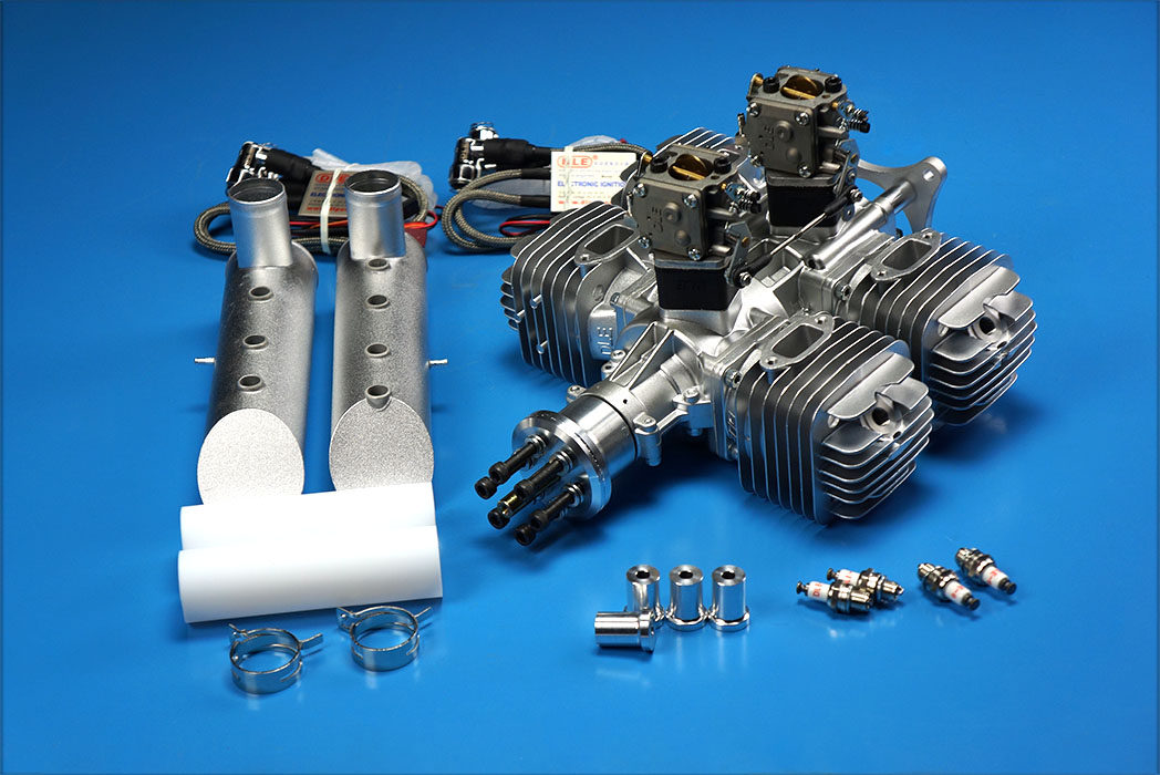 Новый газовый двигатель DLE 222 DLE222 DLE222CC 222CC, четырехцилиндровый двухтактный боковой ...