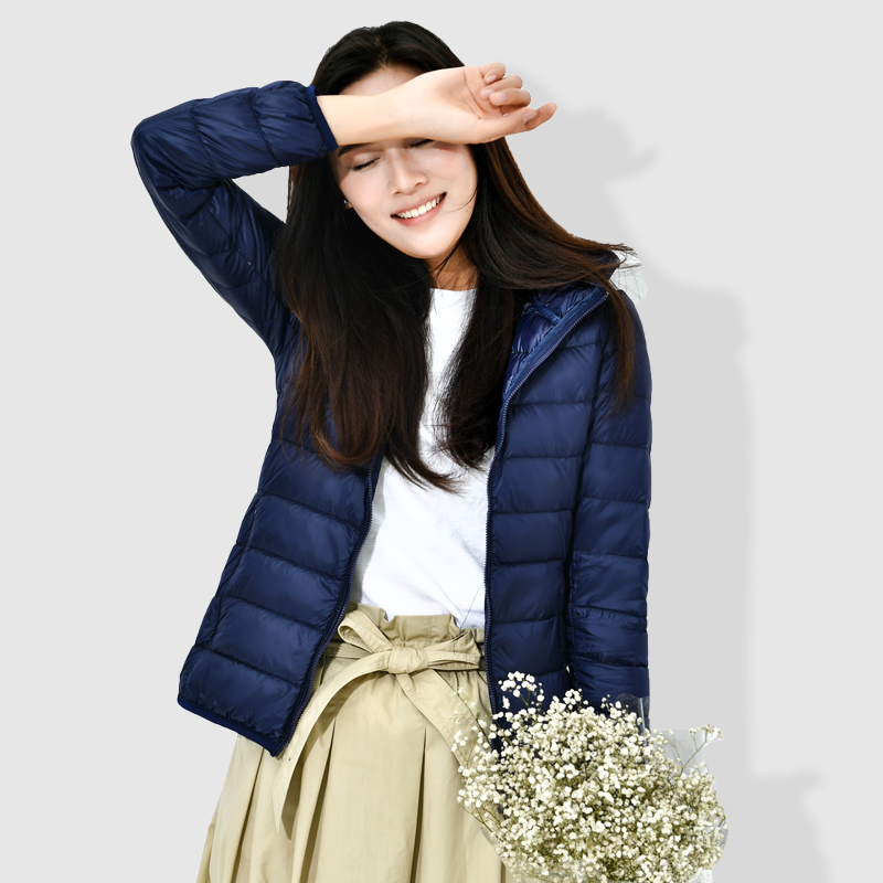 Купить Женский пуховик С капюшоном ультра легкий пуховик женщин ...