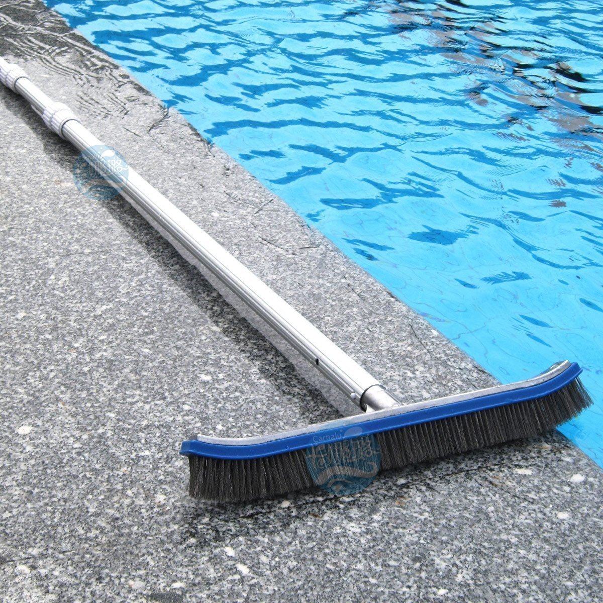 [USD 12.21] Pool fish pond water pool brush telescopic rod wire brush ...