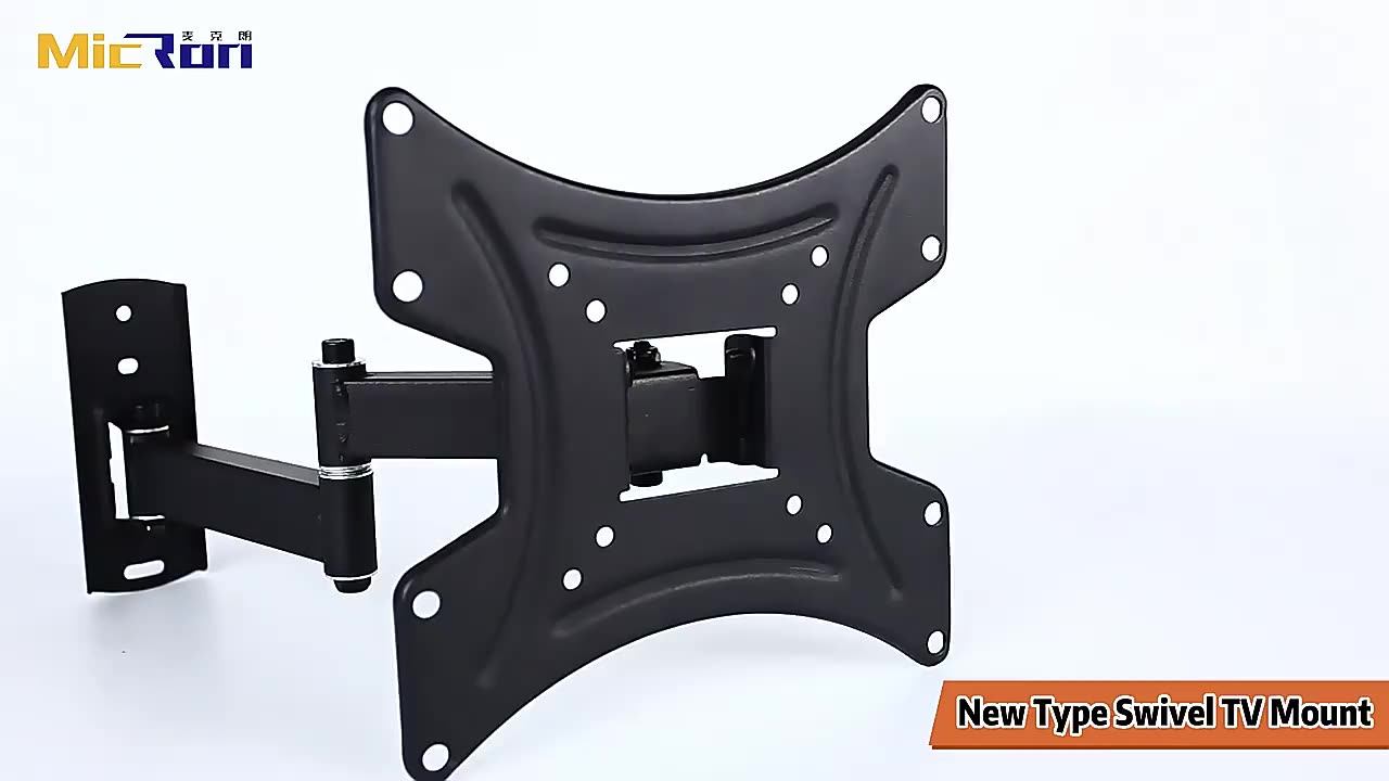 Single Arm Tv Rack Swivel Bracket Full Motion Tv Wall Mount For 22"- 43 ...