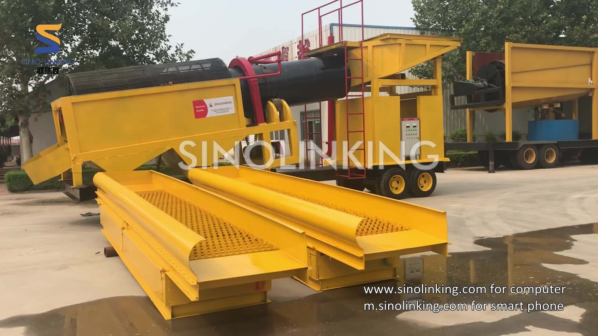 Sinolinking Heavy Trommel Gold Washing Machine With Vibrating Sluice ...