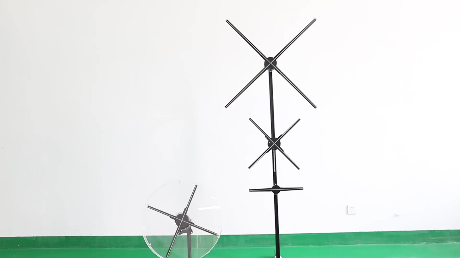 3*z3h,65cm 3d Holographic Advertising Led Fan Rotating 3d Hologram ...