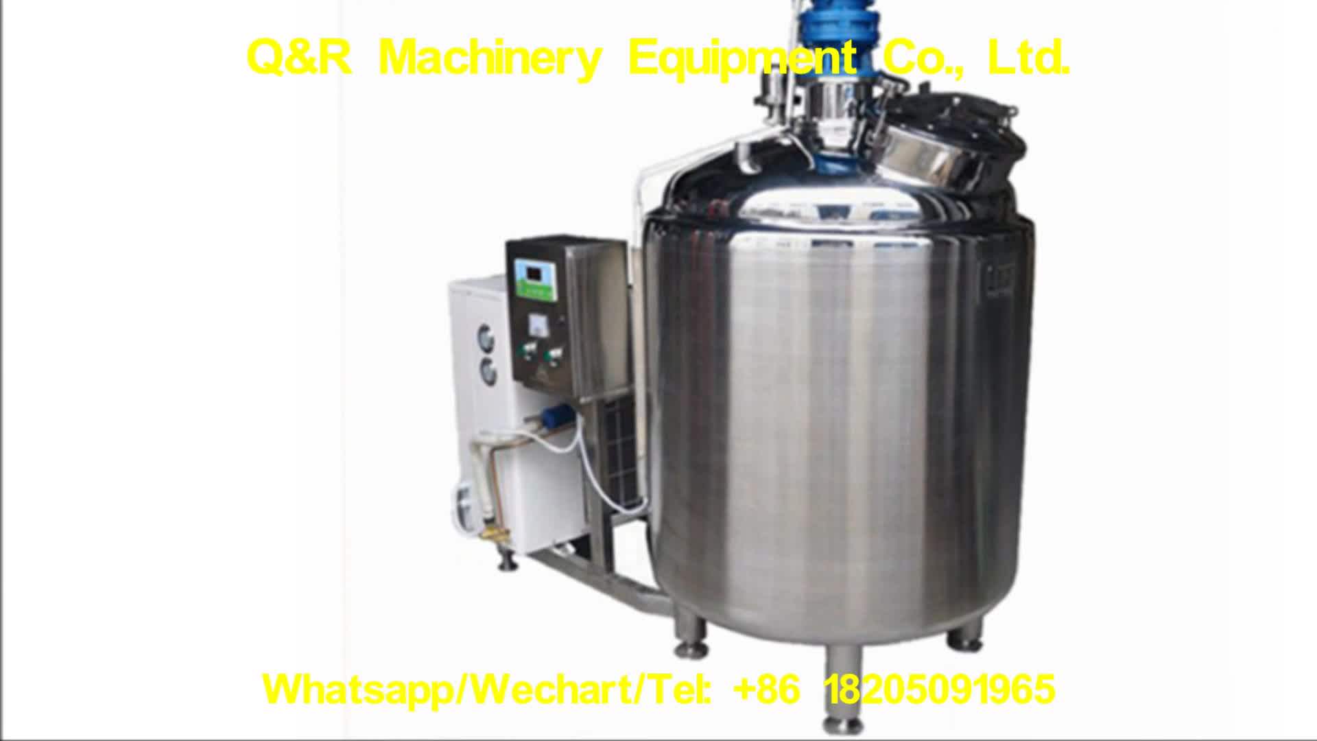 Cow Refrigerated Chiller Agitator Receiving Cold Storage Raw Milk ...