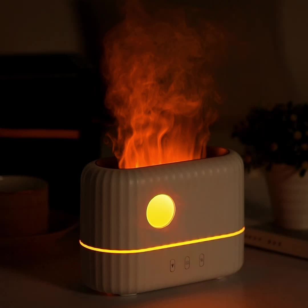 2022 Hot New Flame Diffuser Humidifier 200ml Ultrasonic Usb Flame ...
