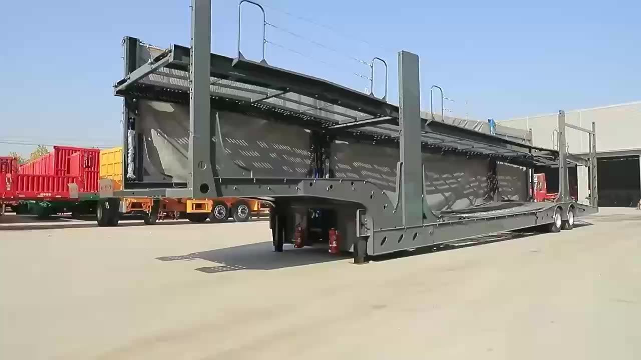Large Carrying Capacity 2 Axle 3 Axles Car Carrying Carrier Truck Cargo ...