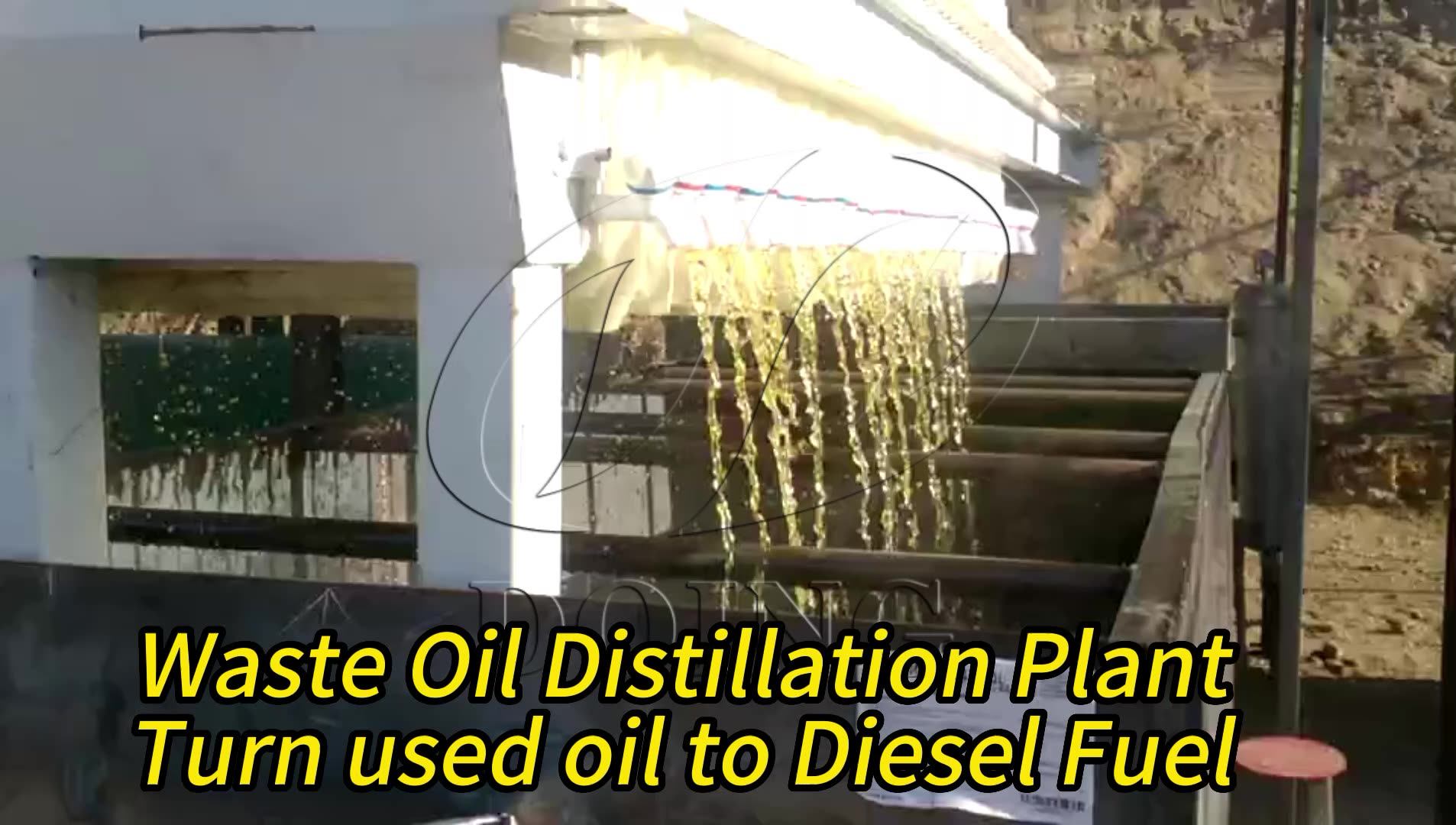 Green Technology Waste Pyrolysis Oil Distillation Machine Refining ...