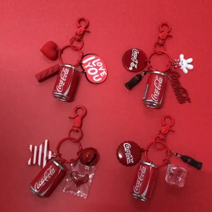 Cold Drink Keychain Coke Keychains Fashion Creative Can Key Chains Men ...