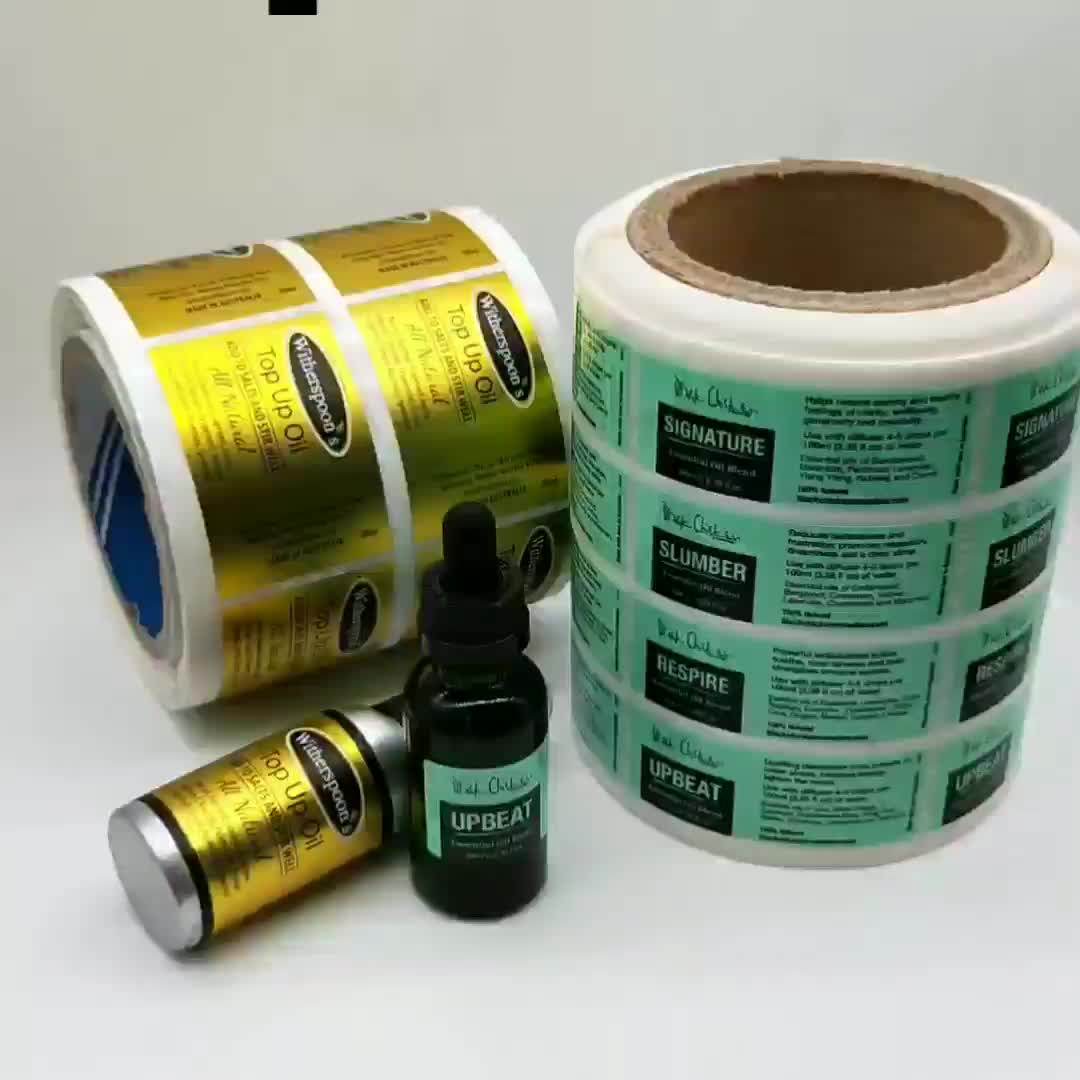 Custom Stickers Gold Private Skincare Label Packaging Cosmetics ...