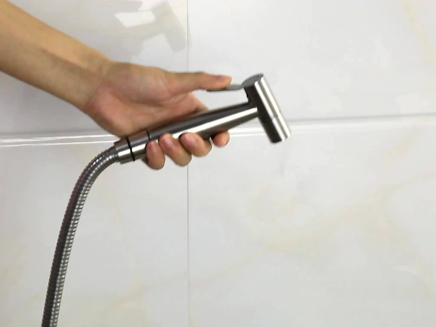 Stainless Steel Bathroom Black Shattaf Toilet Handheld Portable Bidet ...