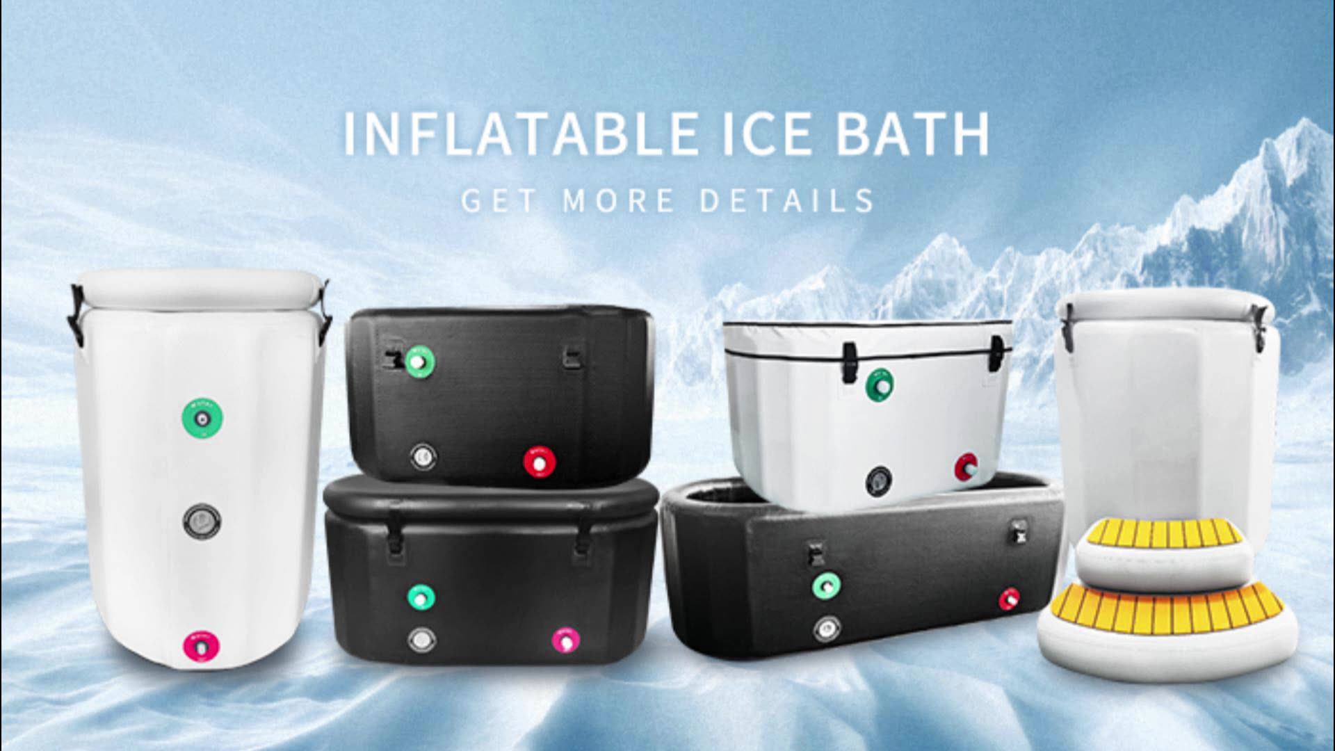 Customized Portable Barrel Cold Plunge Tub Ice Baths Inflatable Ice ...