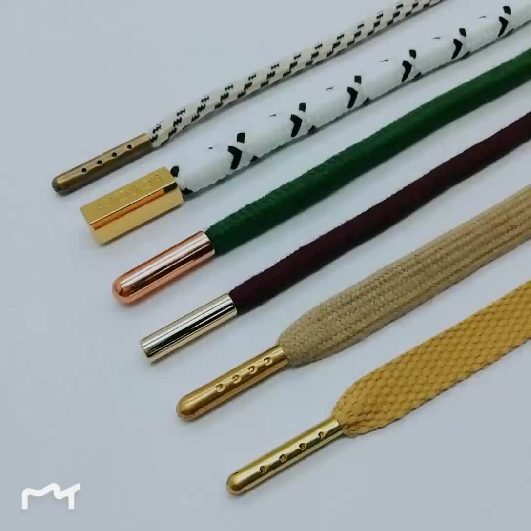 High Quality Custom Braided Drawstring Cord With Gold Metal Tips For ...