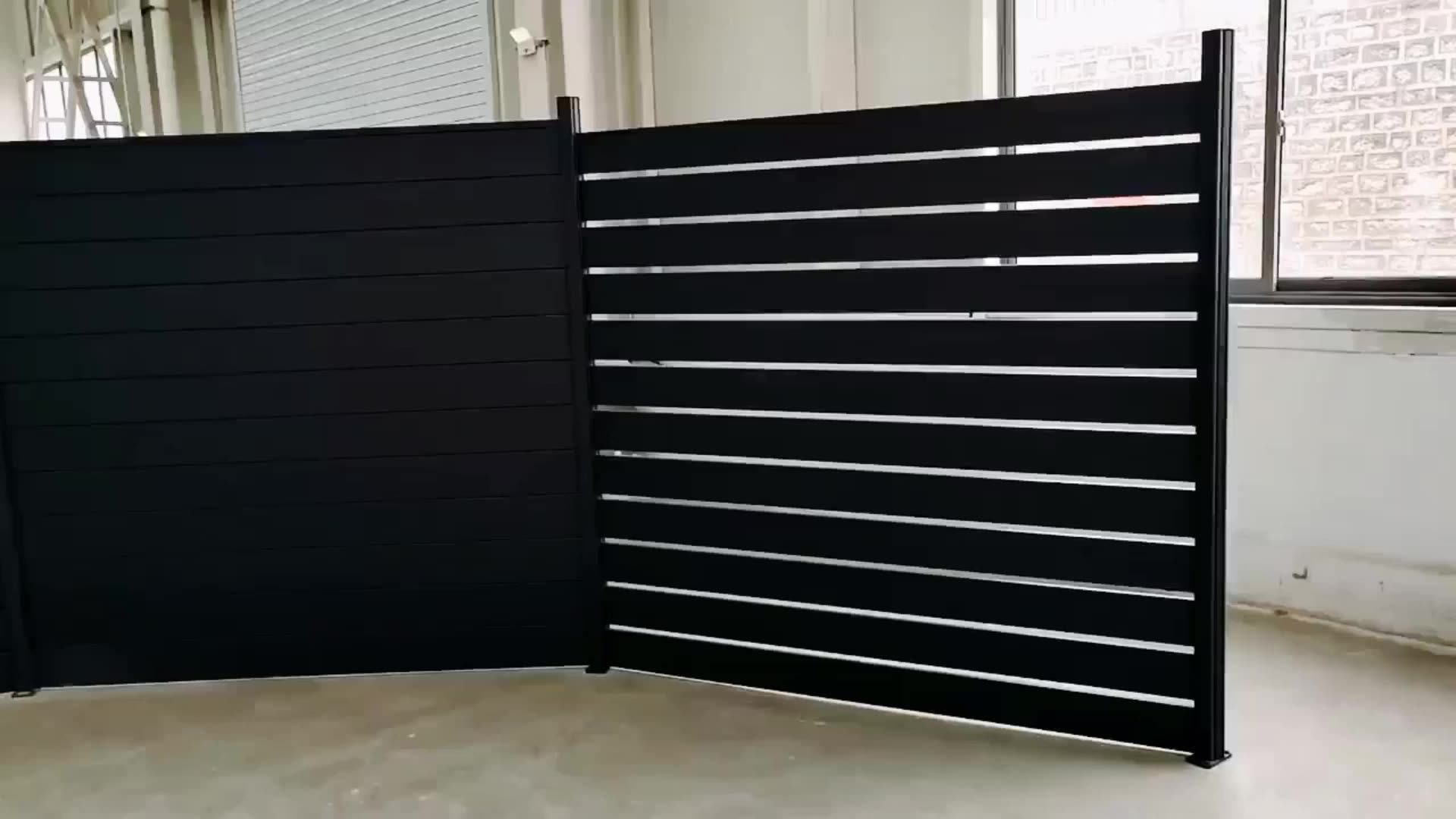Exterior Black Metal Fence U Channel Terrace Deck Safety Metal Porch ...