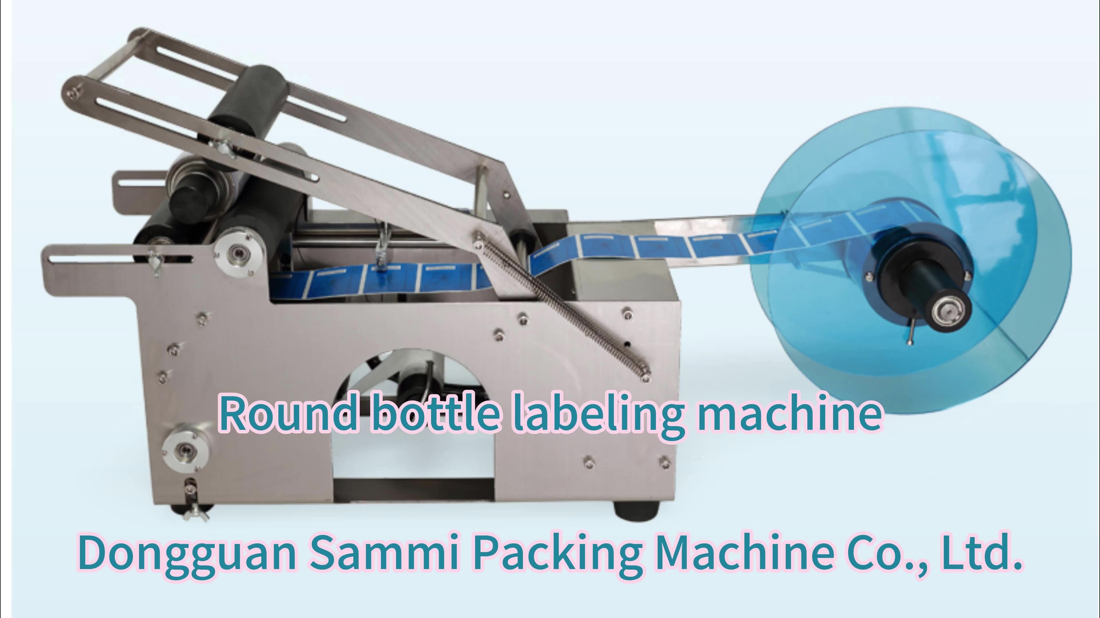 Semi-auto Round Bottle Sticker Labeling Machine For Bottle Mt-50 Pet ...