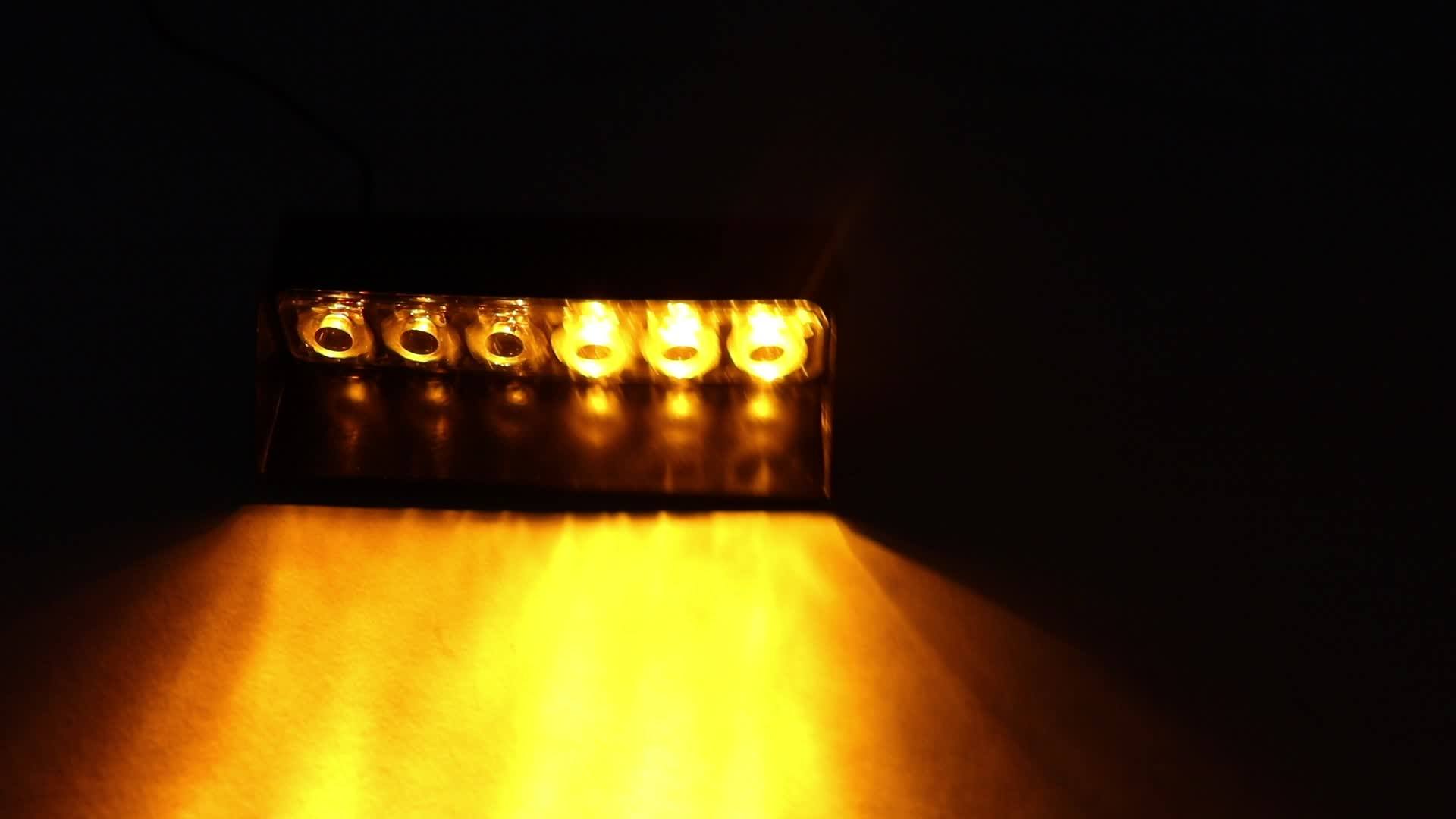 6 Led 12w Traffic Signal Warning Light Super Bright Emergency Vehicle ...