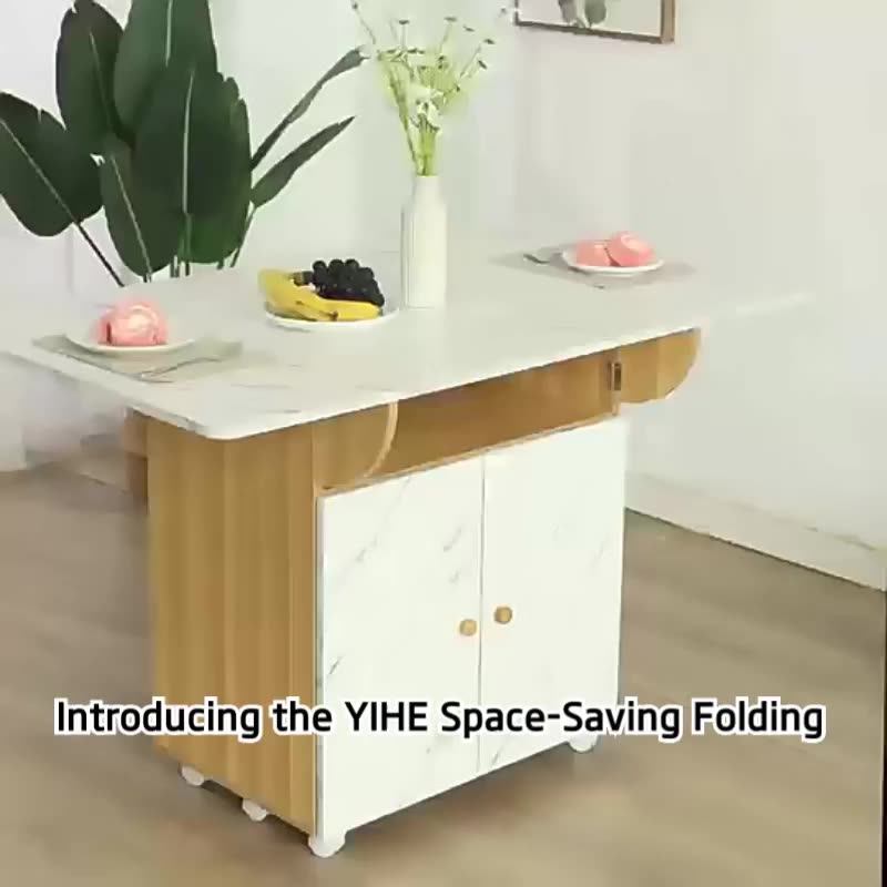 Space-saving Folding Dining Table Multipurpose Collapsible Drop Leaf ...