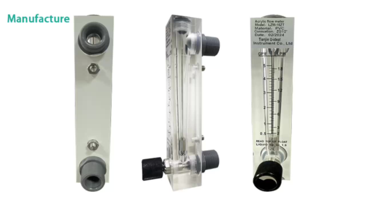 1/4" Bsp Npt Thread Connatct Glass Tube Rotameter | Variable Area Flow Meters - Buy Application ...