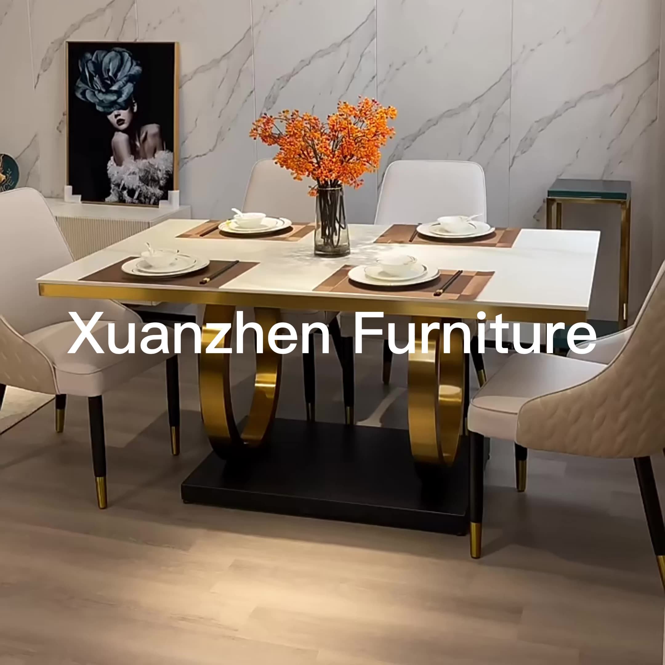 Morden Luxury Design Marble Top Dining Table Set Dining Room Furniture ...