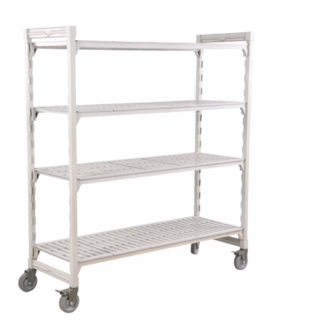 Durable And Stable Plastic Shelf / Plastic Shelving With Steel Core ...