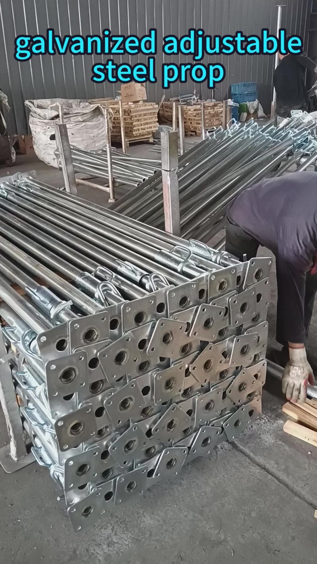 Scaffold Framework Adjustable Steel Prop Concrete Formwork Telescopic ...