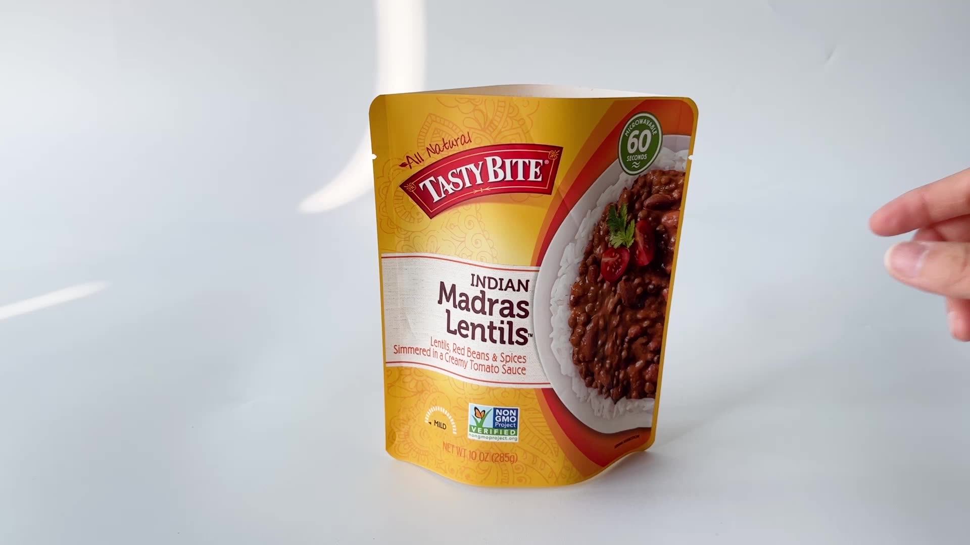 Custom Printed Fast Food Packaging Pouches Stand Up Retort Plastic ...