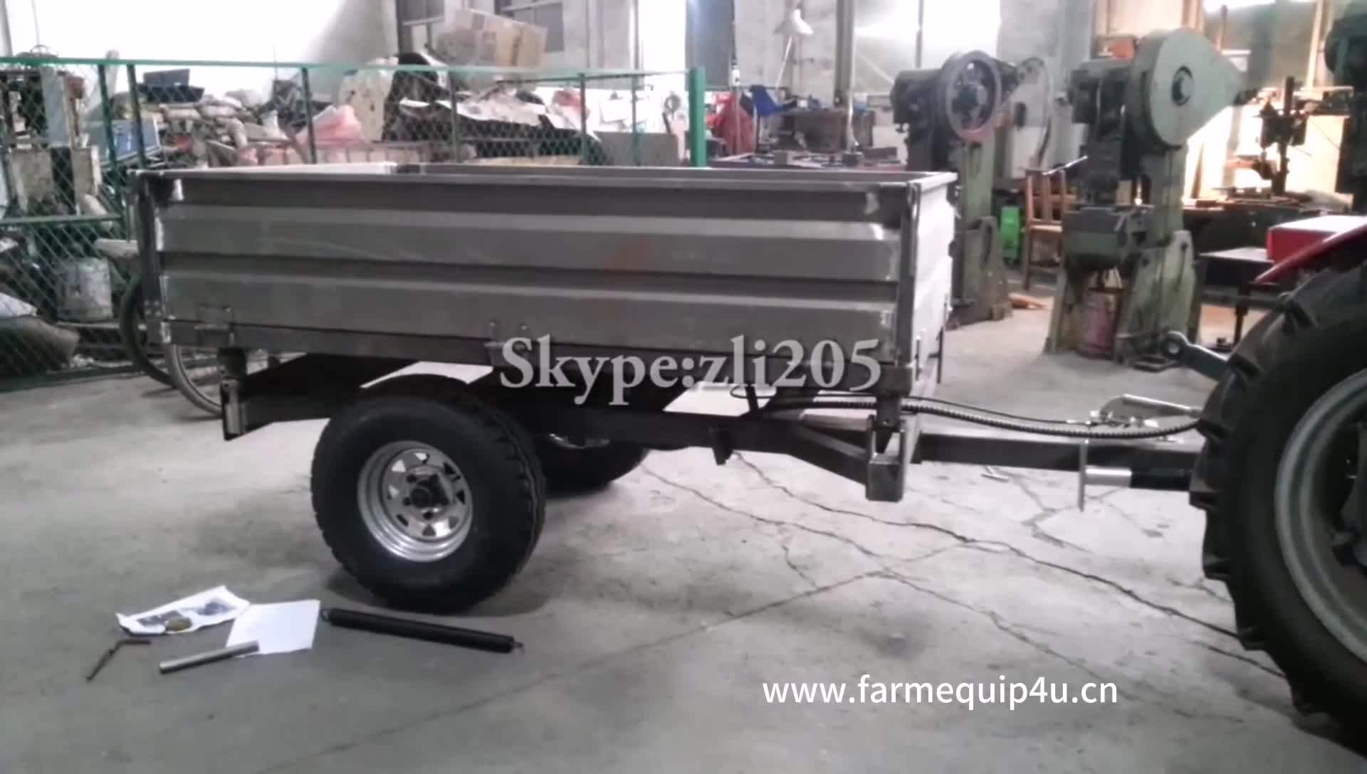 2-wheel Dump Trailer; Three Sides Tipper Trailer ; Agriculture Tipping ...