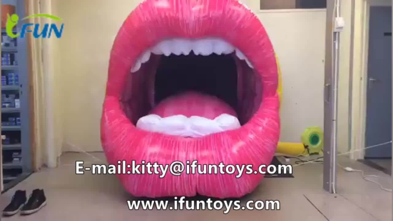 Inflatable Led Lighting Decoration Giant Lips /big Mouth Model For ...