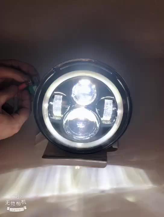 Hi-lo Beam With Halo Angel Eyes 7inch Led Headlight For Lada 4x4 Urban ...