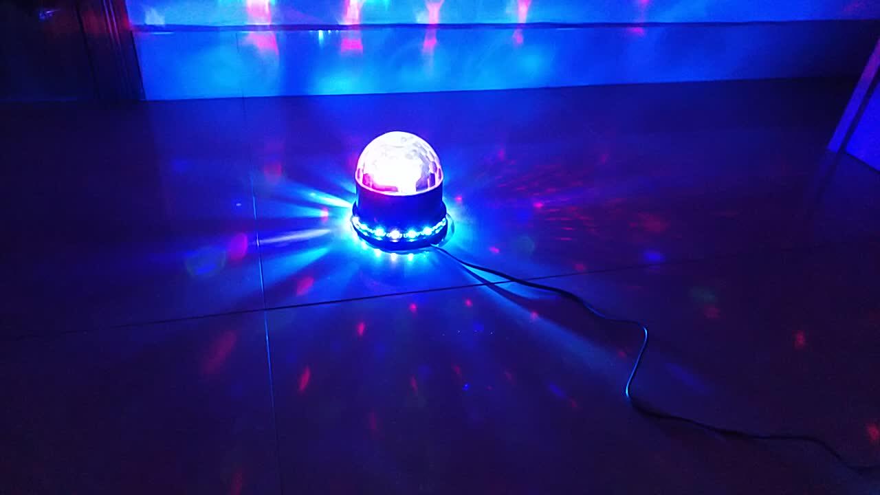 Rgb 3*1w Mini Crystal Sun Led Magic Ball Light Party Disco Rotating ...