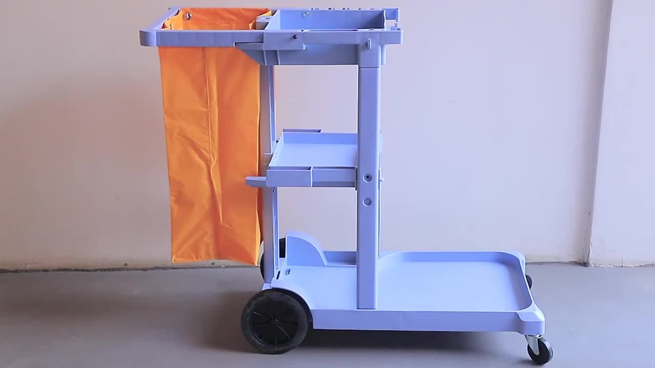 Multifunctional Blue Cleaning Trolley Tool Trolley Cart Hotel Guest ...