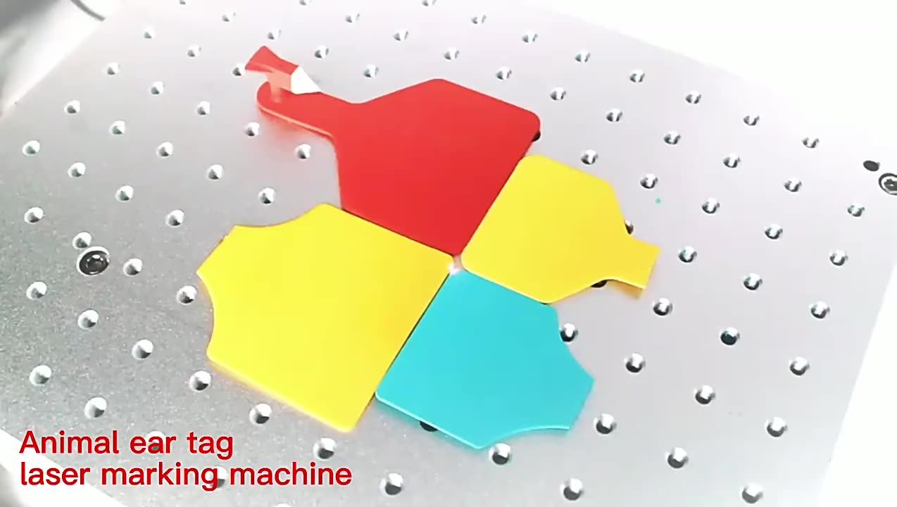 Fiber Laser 50w 4 Axis Cattle Ear Tag Printing Machines Jewelry Ring ...