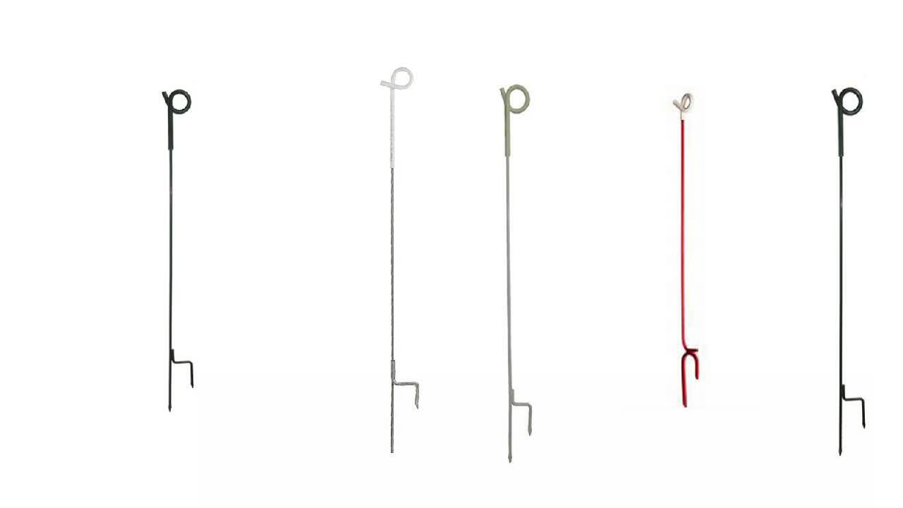 Pigtail Post 1.2m Long Electric Fencing Support Poles Yellow Insulator ...