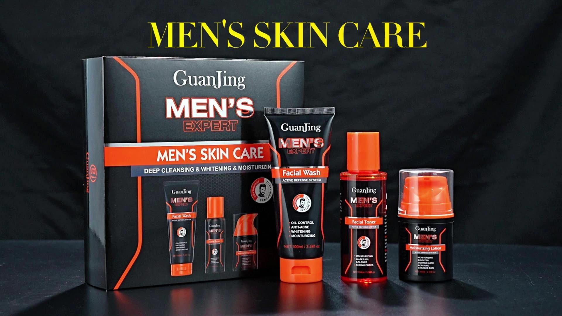 Guanjing Men Face Care Kit Skin Care Set Deep Cleansing Whitening ...