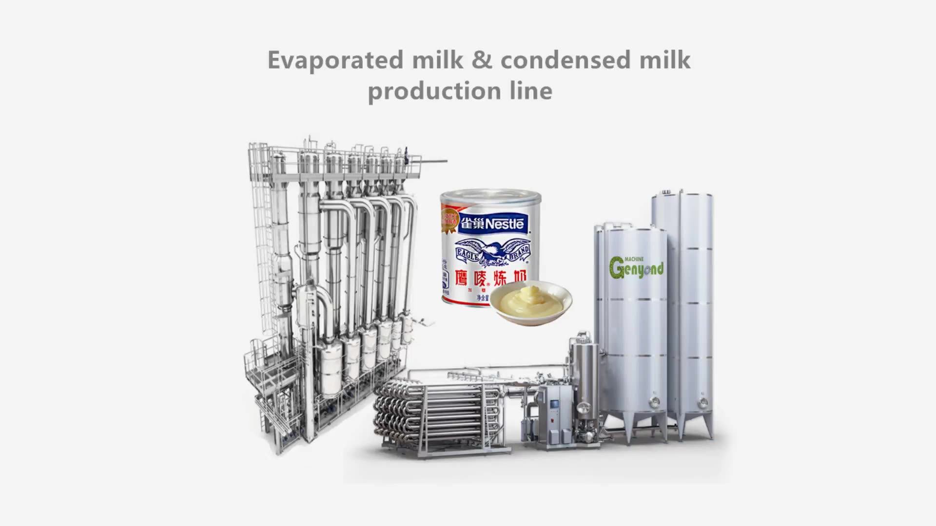 Gyc Evaporated Condensed Milk Production Line From Fresh Cow Milk - Buy ...