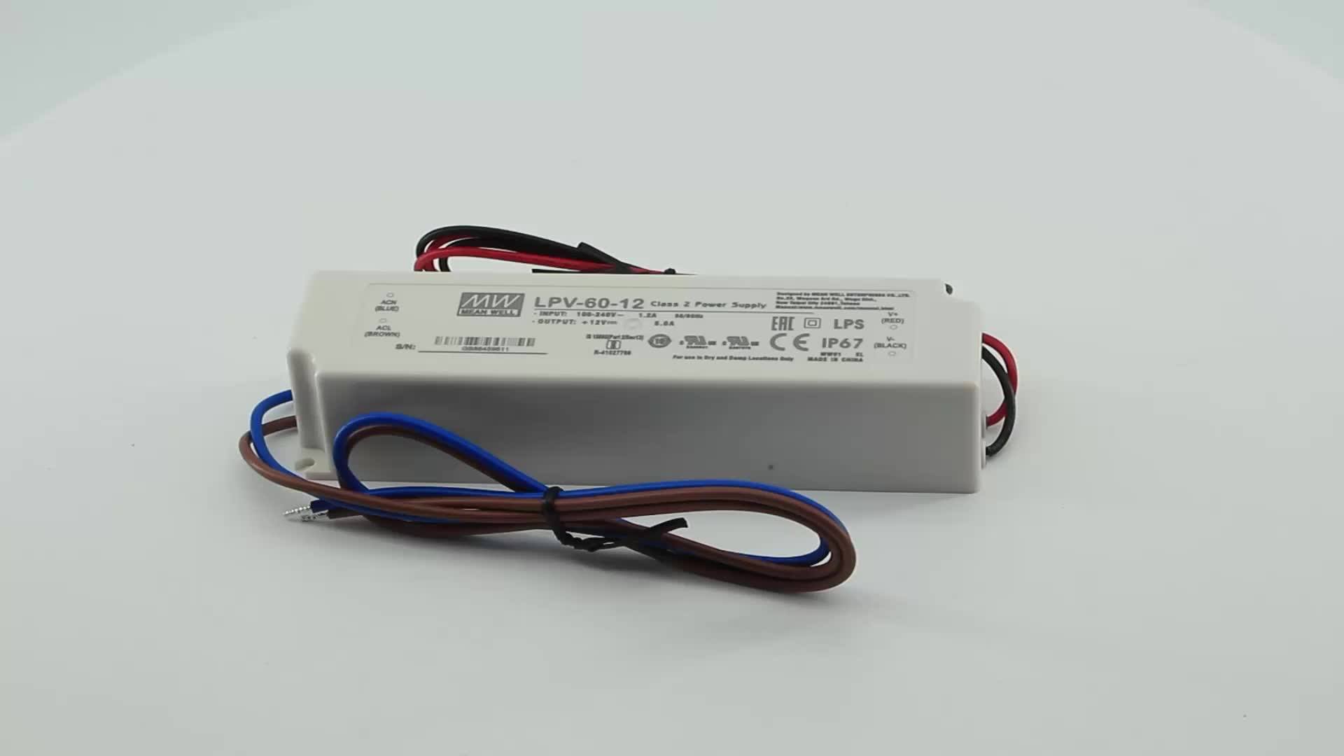 Mean Well Lpv-60-12 60w 12v 5a Led Driver Power Supply For Led Lights ...