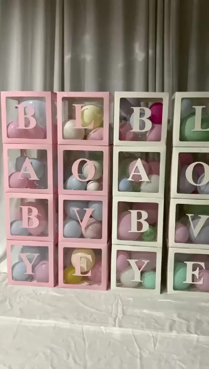 Balloon Box Transparent Balloon Decorations Boxes For Baby First ...