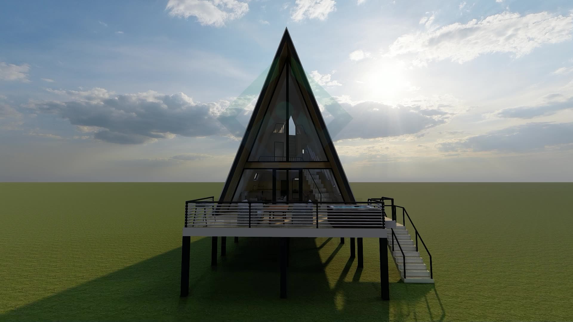 Modular House A Frame Wooden Camper Bungalow Triangle Houses Boutique ...