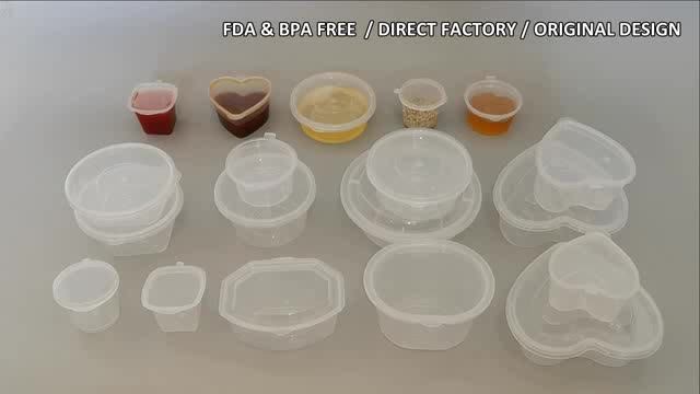Free Sample 1oz Disposable Clear Plastic Sauce Cups With Lids,Portion ...