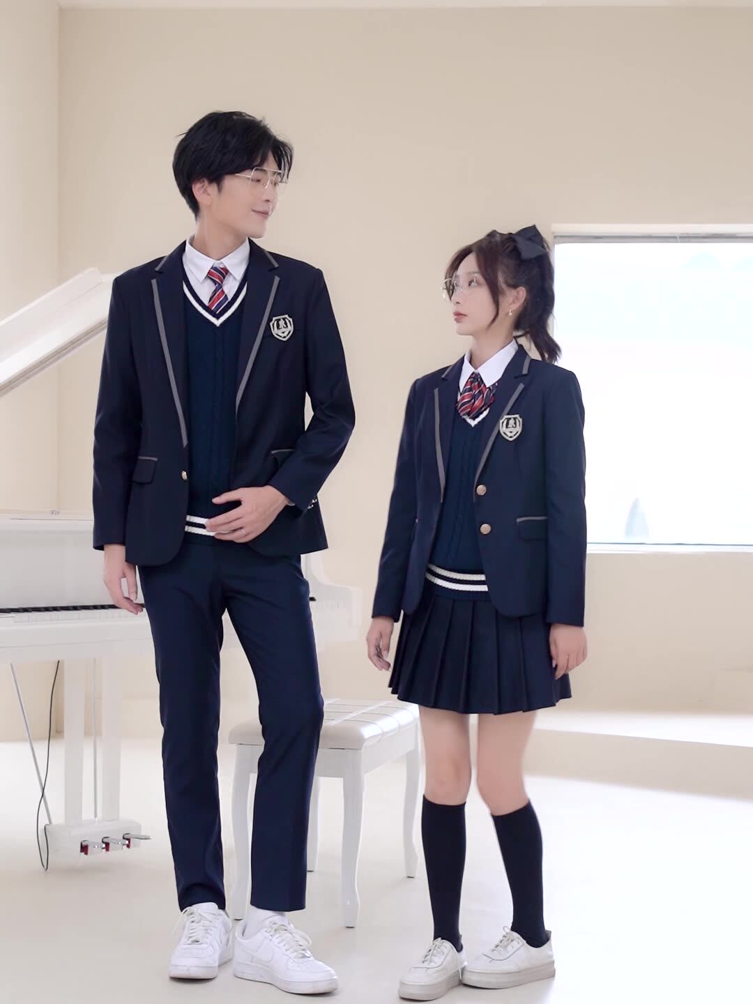 高校jk制服裙校服套装西装正版校供学生服外套秋季学院风日系西服-阿里巴巴