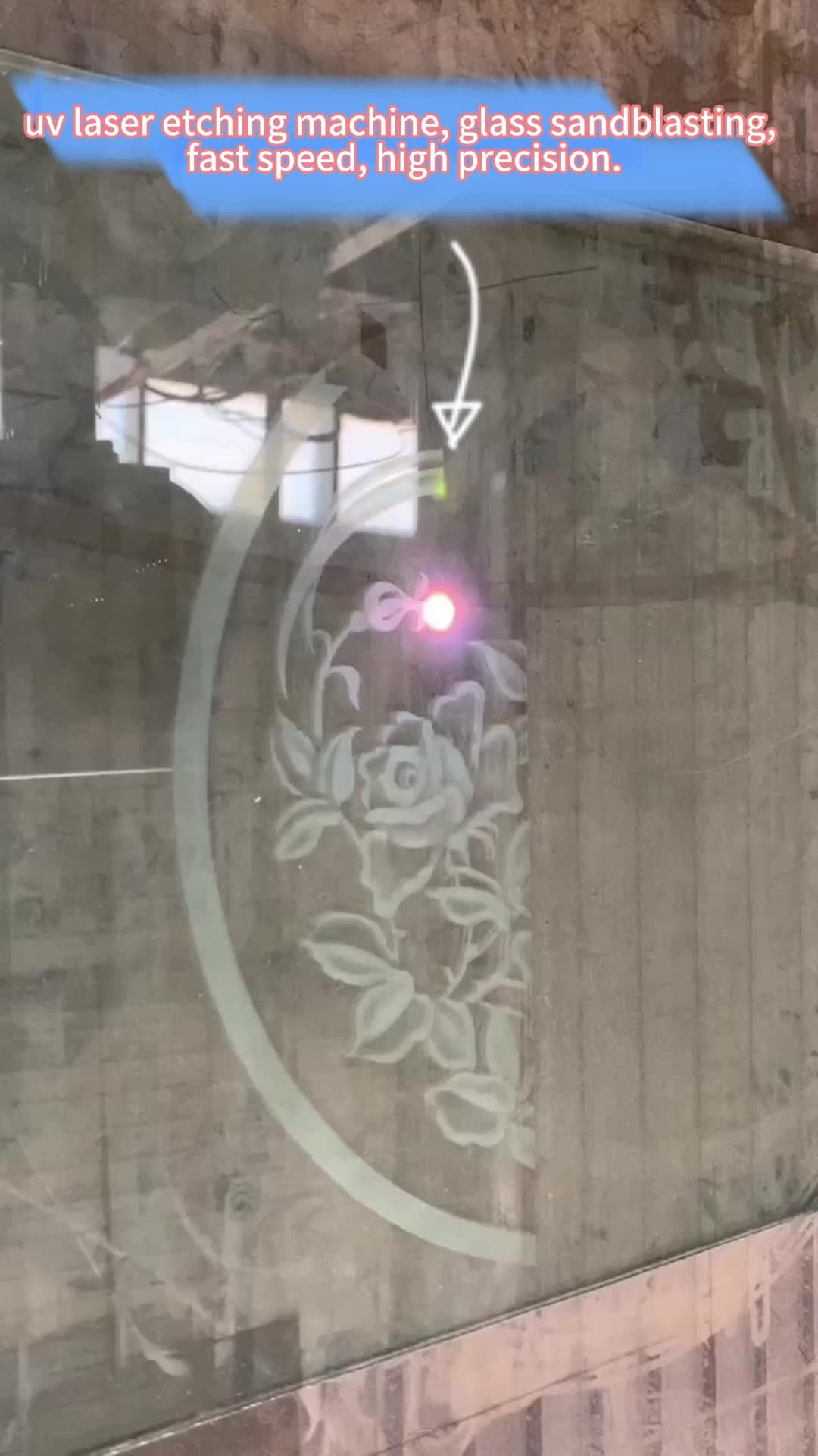 200watt Frosted Glass Transparent Glass Sandblasting Uv Technique Cnc ...