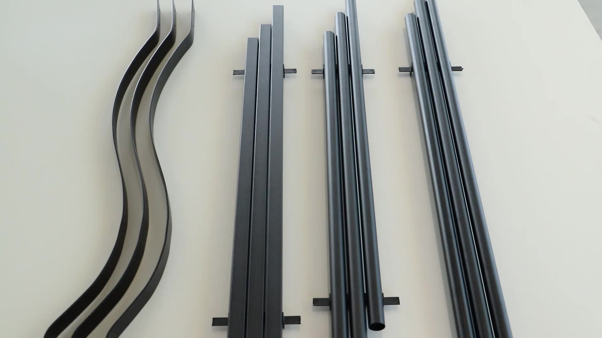 Customized 26" Q195 Galvanized Steel Deck Railing Black Matte Tube ...