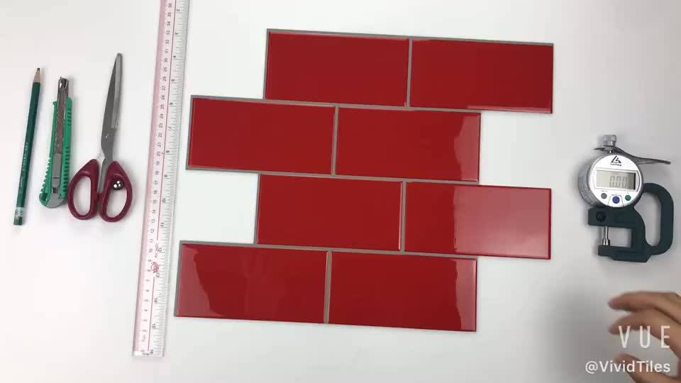 Azulejo Rojo De 2,5mm De Grosor Para Decoración Del Hogar,Impermeable ...