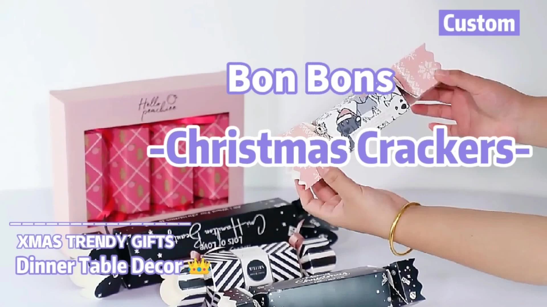 Cardboard Christmas Cracker Box Custom Diy Wedding Party Favor Gift ...