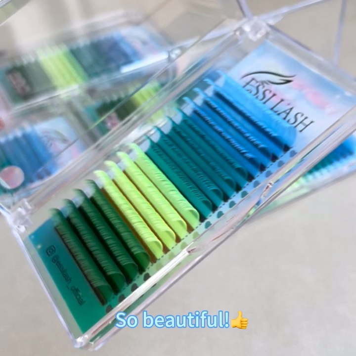 Pesta As Colorful Lash Extensions For Beauty Salon Super Soft Easy Fanning Colored Lashes Tray ...