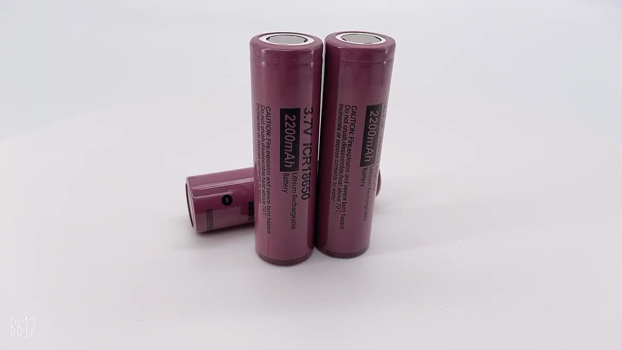 Factory Direct 18650 Li Ion Rechargeable 2200mah 3.7v 8.14wh Battery ...
