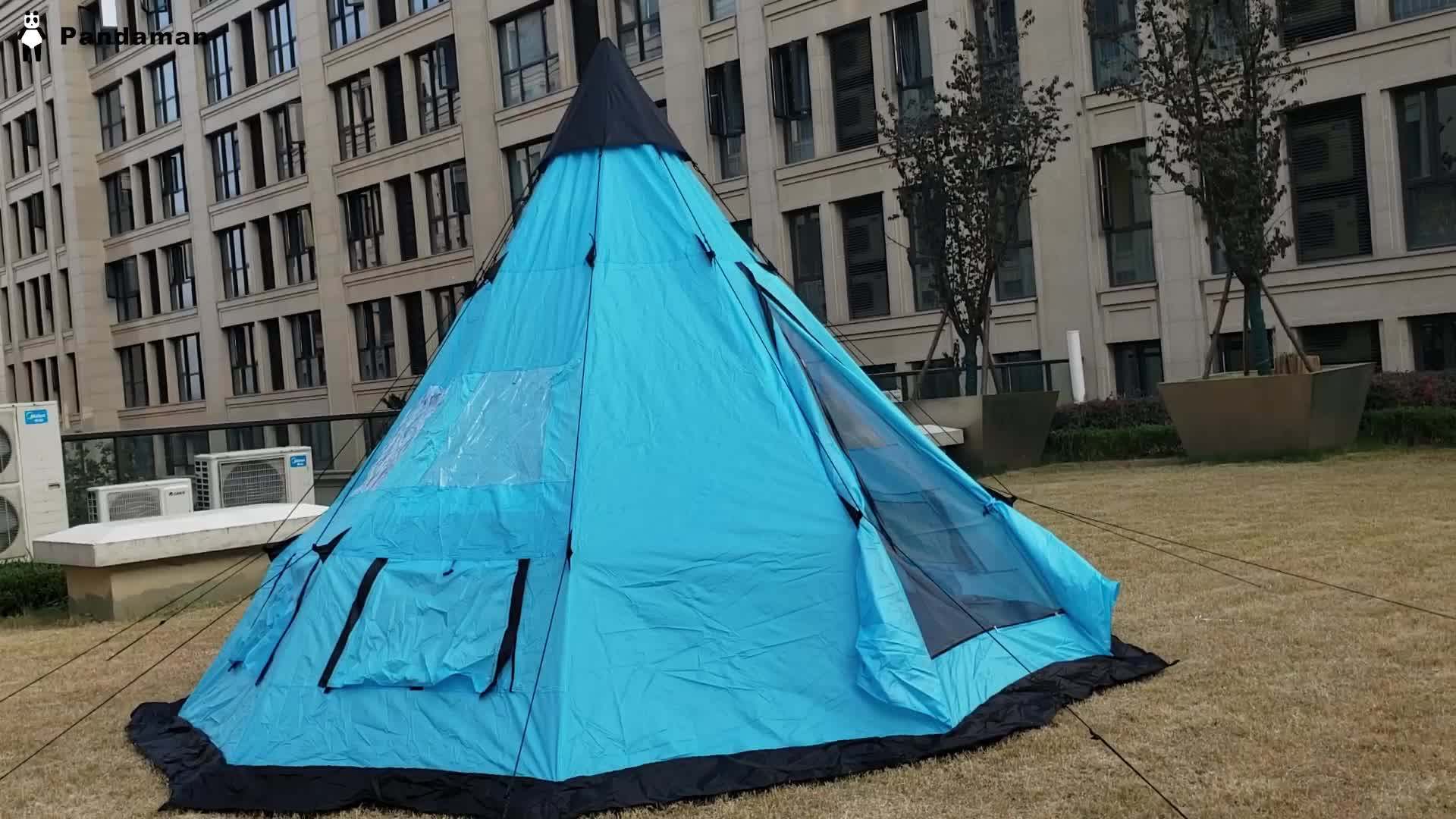 Outdoor 6-7 Person 12' X 12' Adult Teepee Tent For Family Camping Or ...