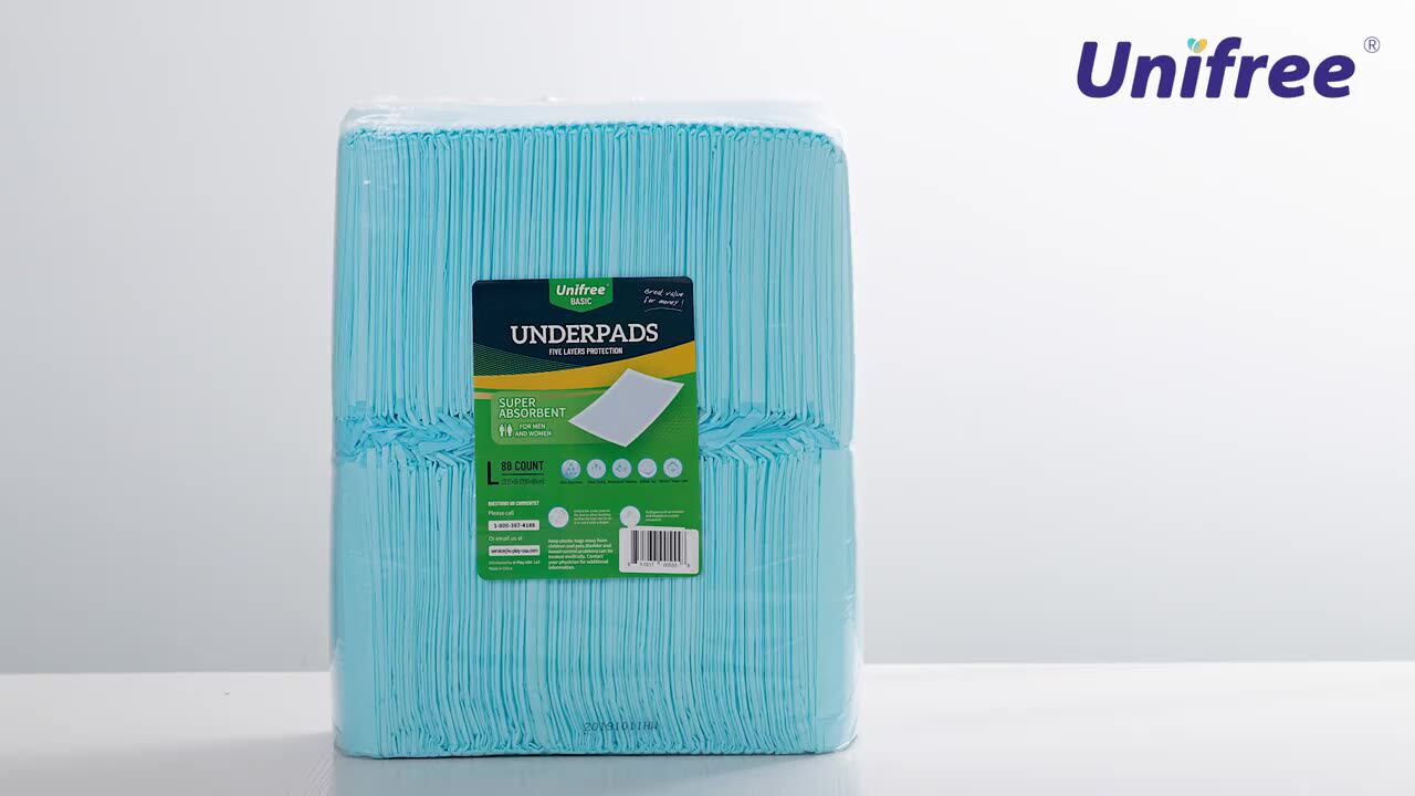 Unifree 60x90cm Disposable Underpad Incontinence Pads 88 Pcs Basic ...