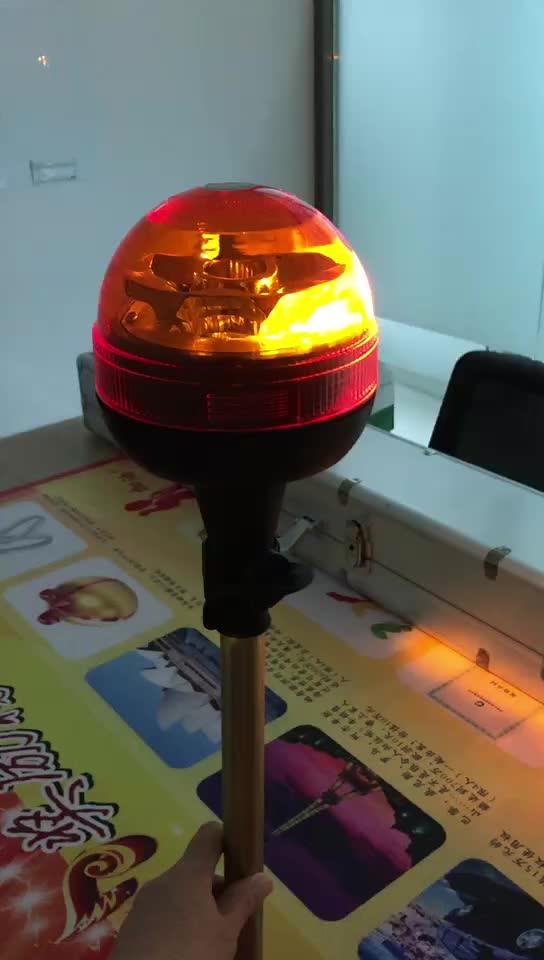 12v Rotating Flashing Amber Beacon Din Pole Spigot Mount Tractor ...